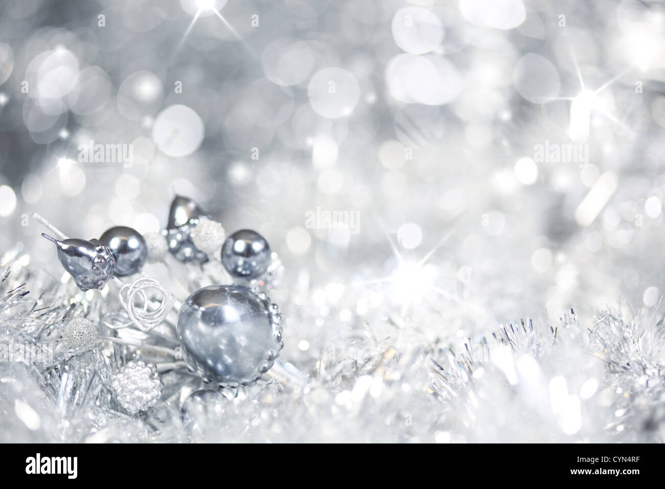 Silver Christmas background Stock Photo - Alamy