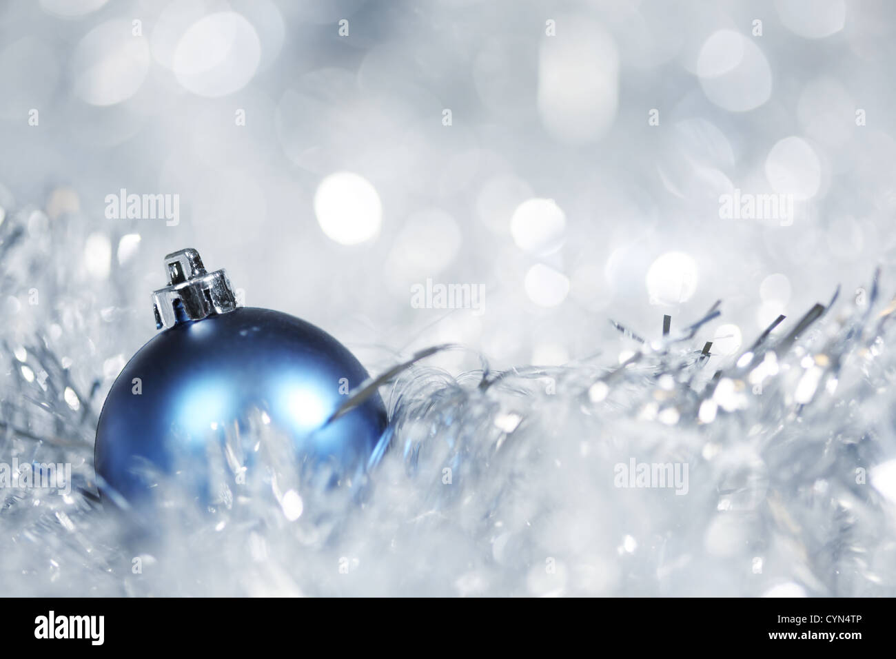 Silver Christmas background Stock Photo - Alamy