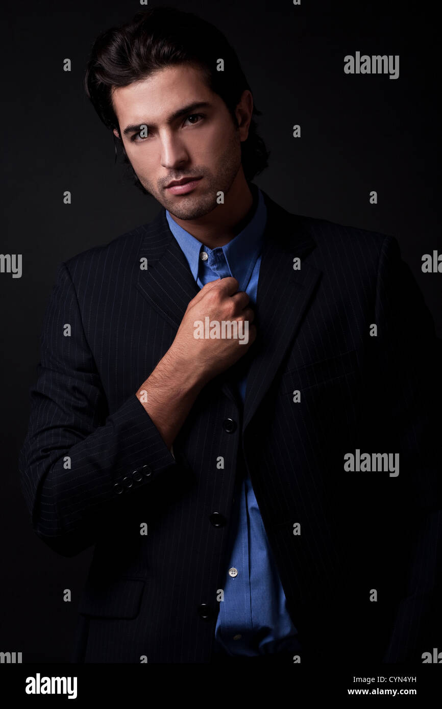portrait of young business man wearing blazers Stock Photo - Alamy