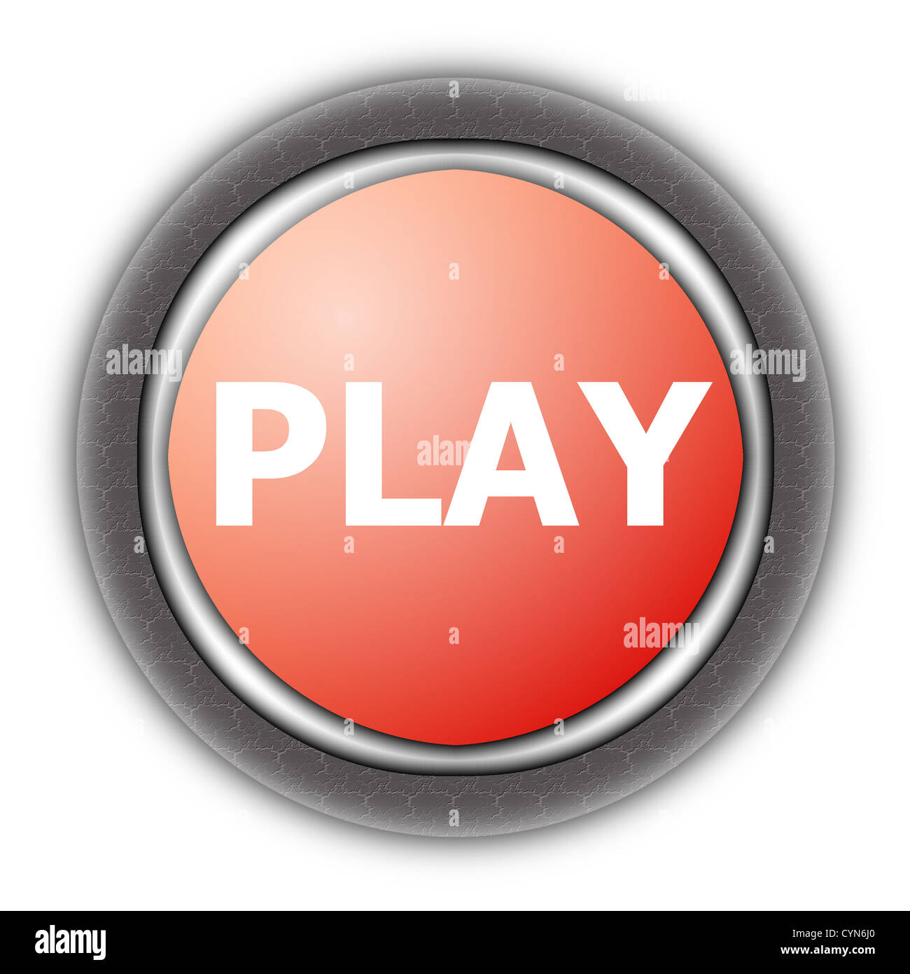 play button illustration isolated on white background Stock Photo - Alamy