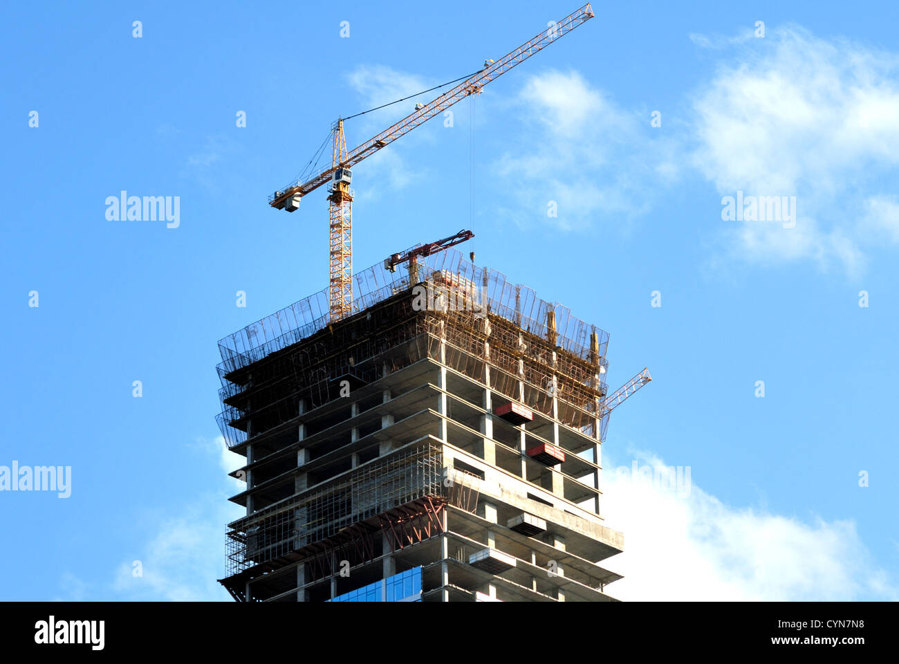 Construction of skyscrapers. Office high-altitude buildings on a ...