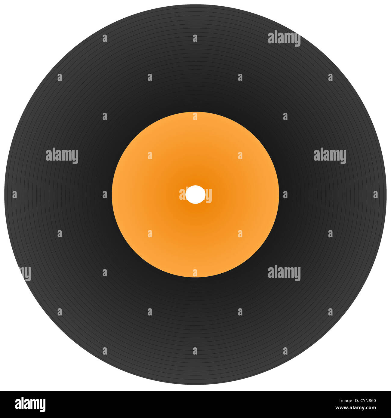 disk record for music with blank label isolated on white Stock Photo ...