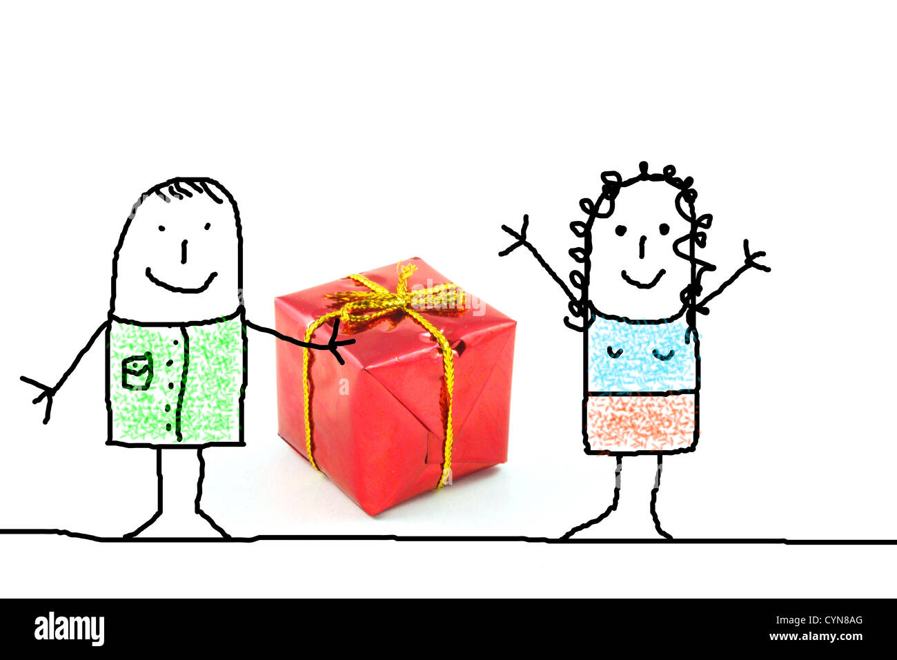 Present illustration hi-res stock photography and images - Alamy