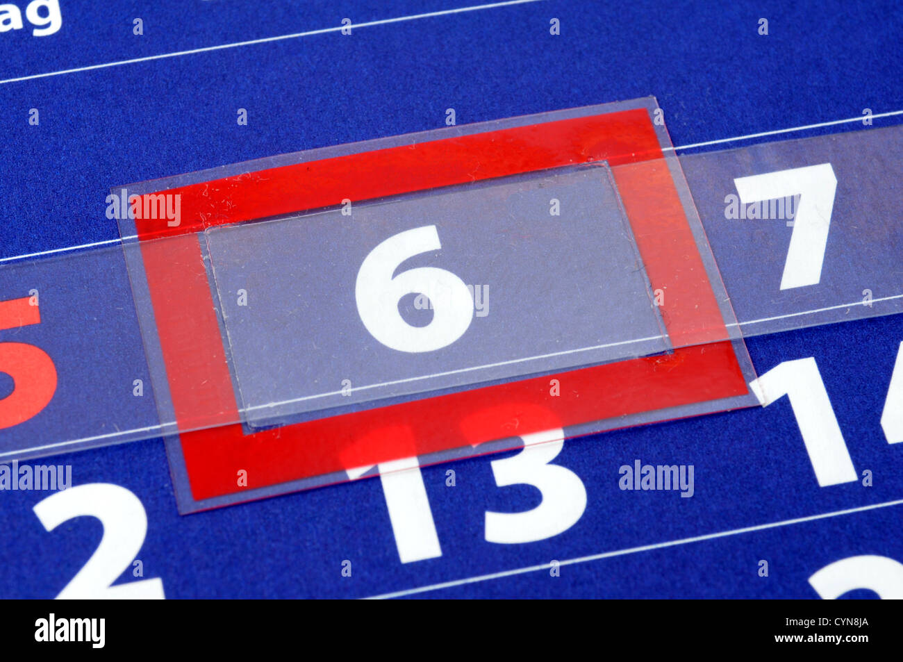 date of today shown by blue calendar Stock Photo - Alamy