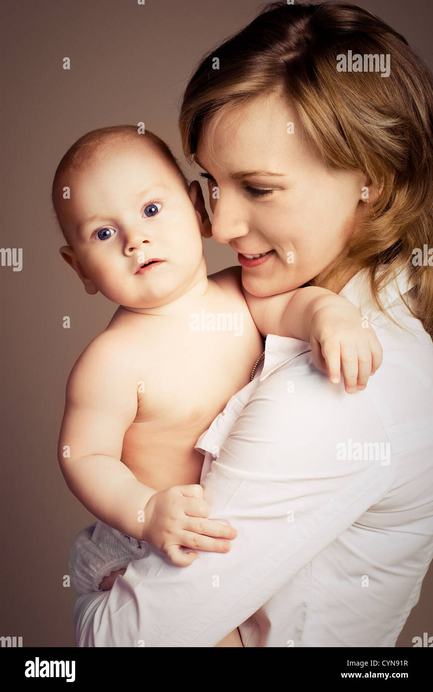 happy mother with her baby Stock Photo - Alamy