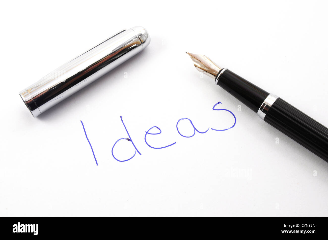 word ideas written on paper showing creativity concept Stock Photo - Alamy