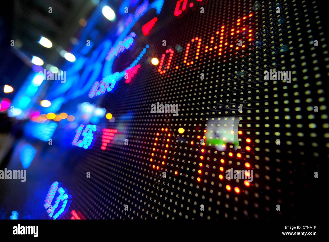 stock market price display abstract Stock Photo - Alamy