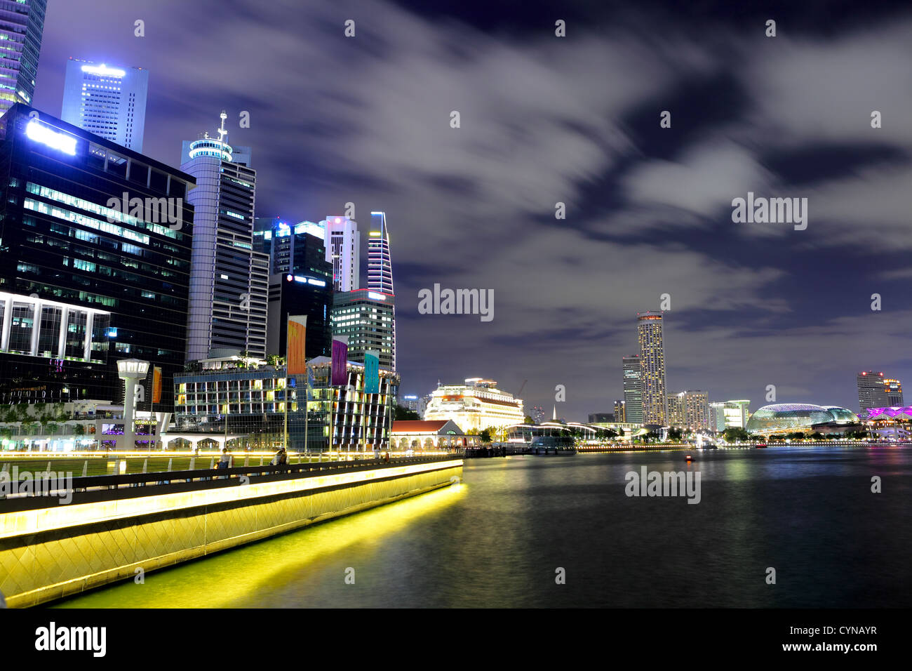 Singapore night view Stock Photo - Alamy