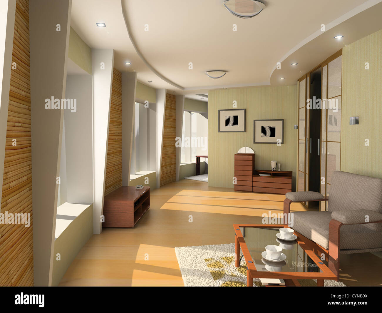 design of the modern hotel interior (3D rendering Stock Photo - Alamy