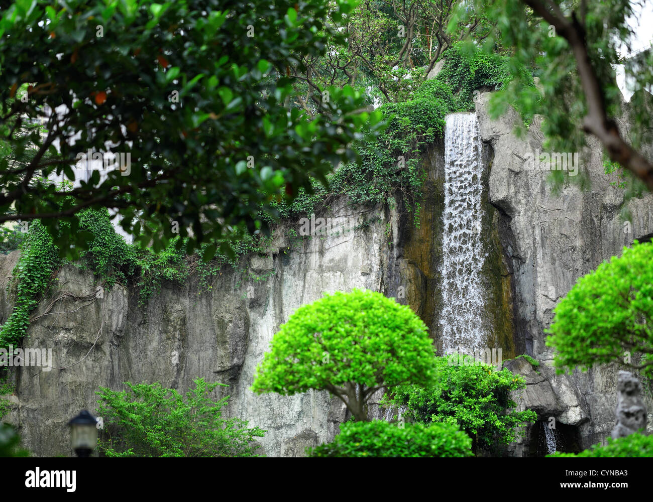 waterfall in park Stock Photo - Alamy