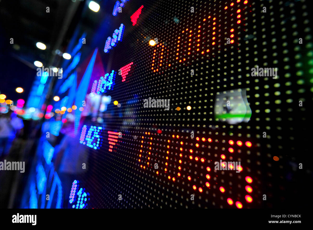 stock market price display Stock Photo - Alamy