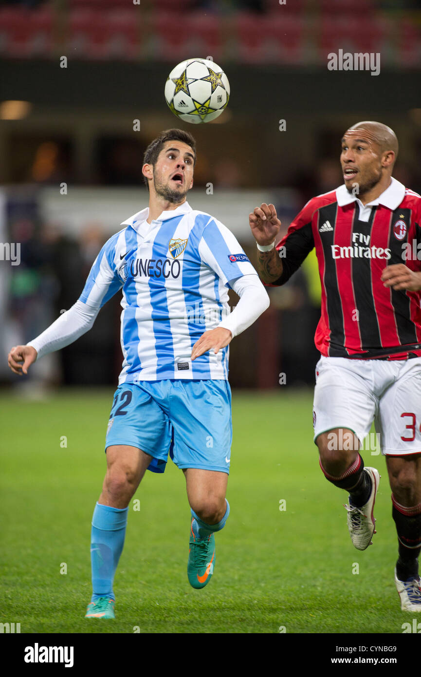 Isco (Malaga), Nigel de Jong (Milan), NOVEMBER 6, 2012 - Football ...