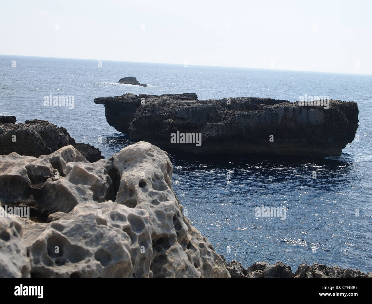 Big rock in a sea Stock Photo - Alamy