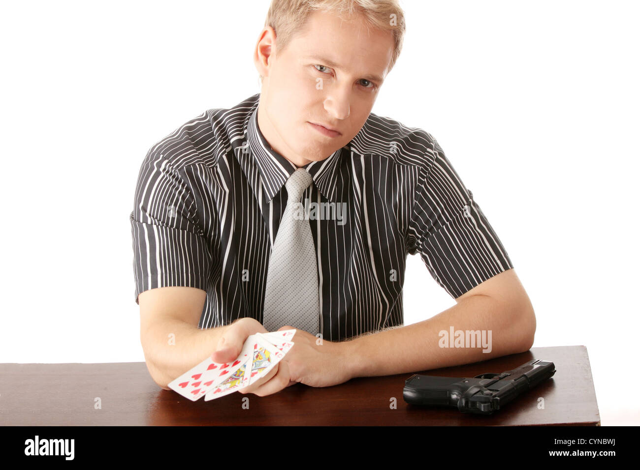 Man gun poker table hi-res stock photography and images - Alamy