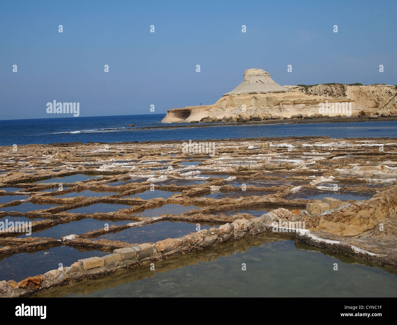 Natural saltern in Malta Stock Photo - Alamy