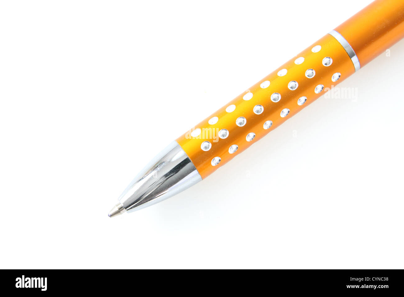 Metalic pen isolated on white background Stock Photo - Alamy