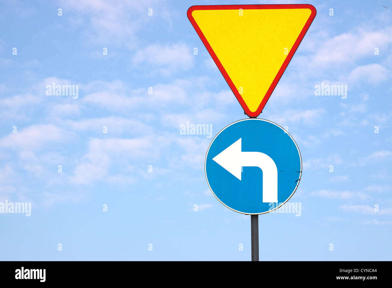 Triangle traffic sign Stock Photo - Alamy