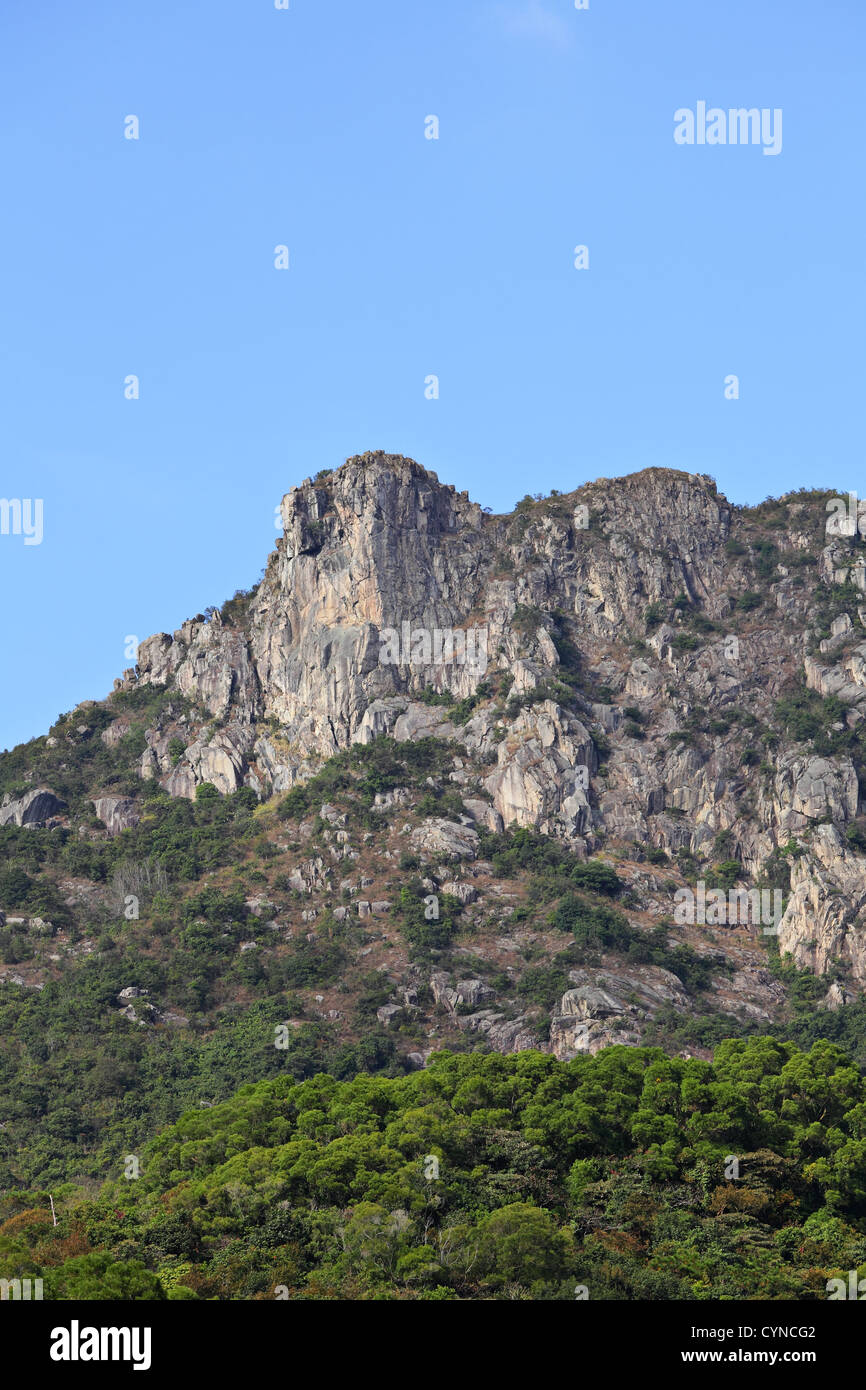 Lion Rock, lion like mountain in Hong Kong, one of the symbol of Hong ...