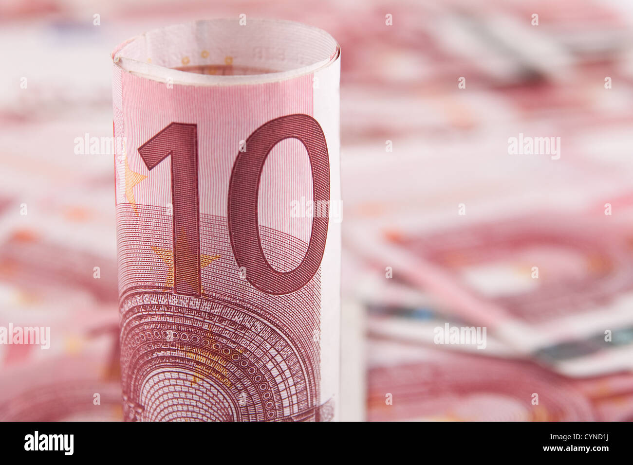 Background of ten euro banknotes Stock Photo - Alamy
