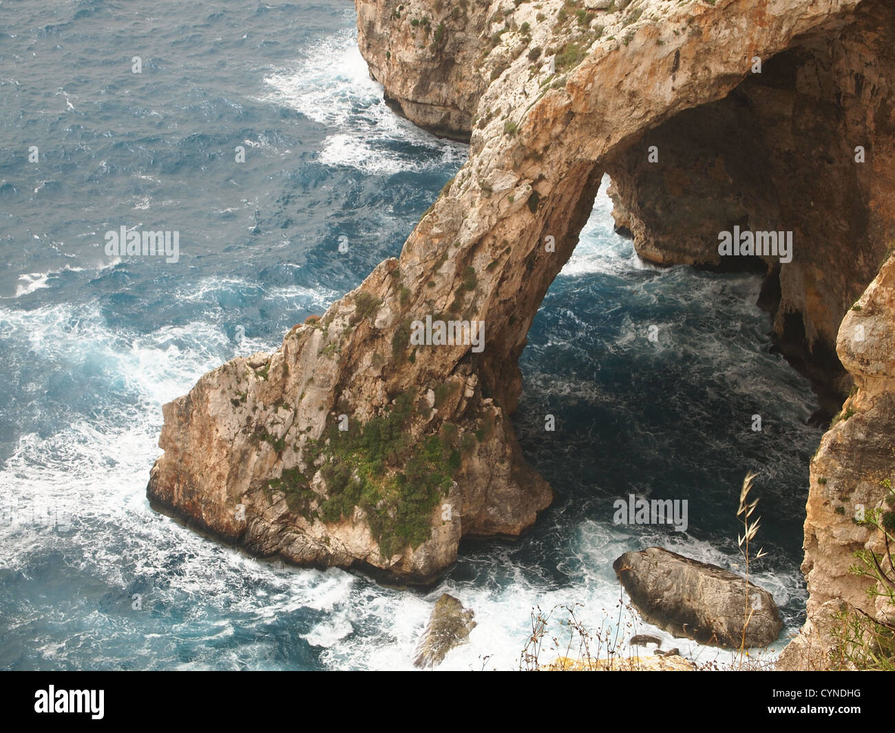 A wavy sea at Blue grotto Stock Photo - Alamy