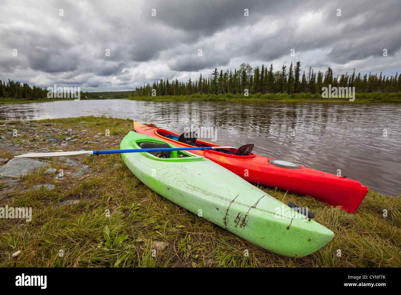 Kayak on Alaska Stock Photo - Alamy