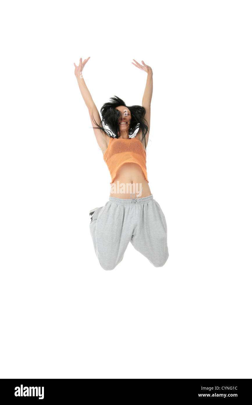 Modern dancer, isolated white background Stock Photo - Alamy