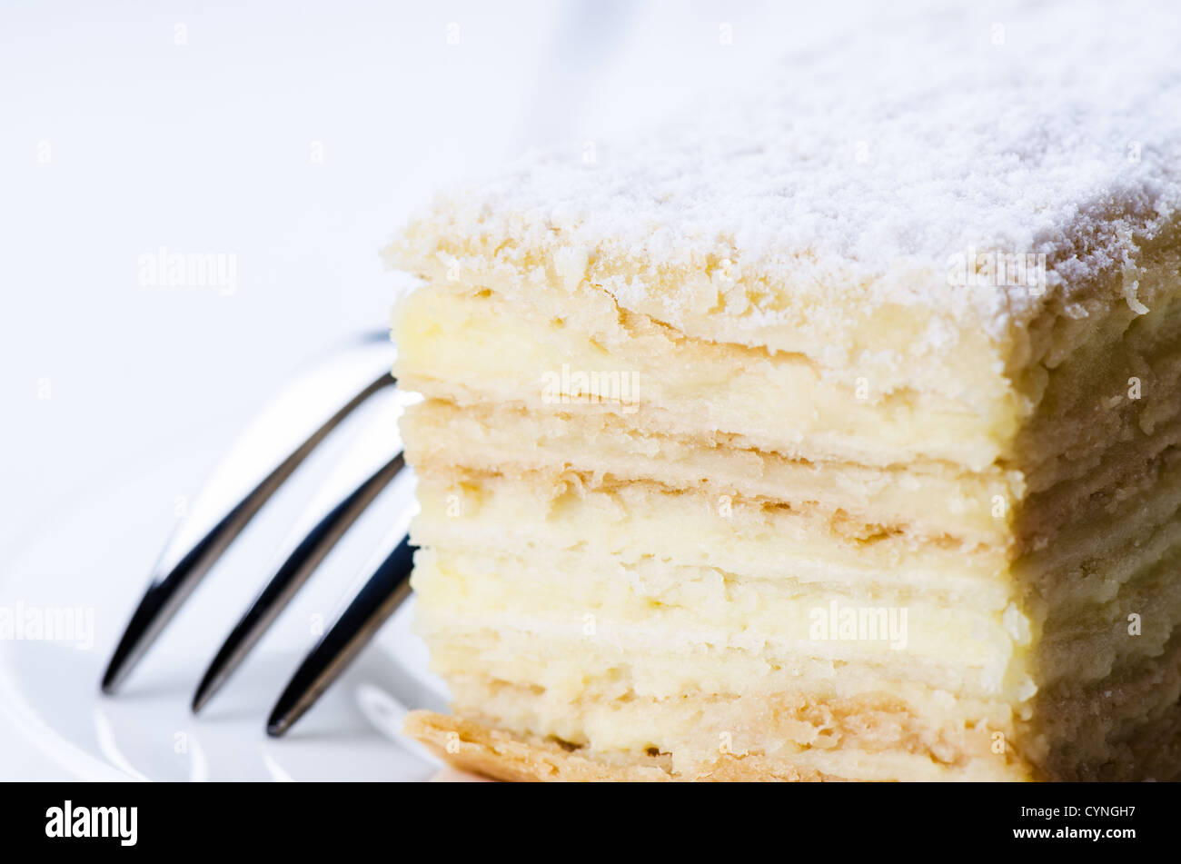 layered piece of cake close up Stock Photo - Alamy