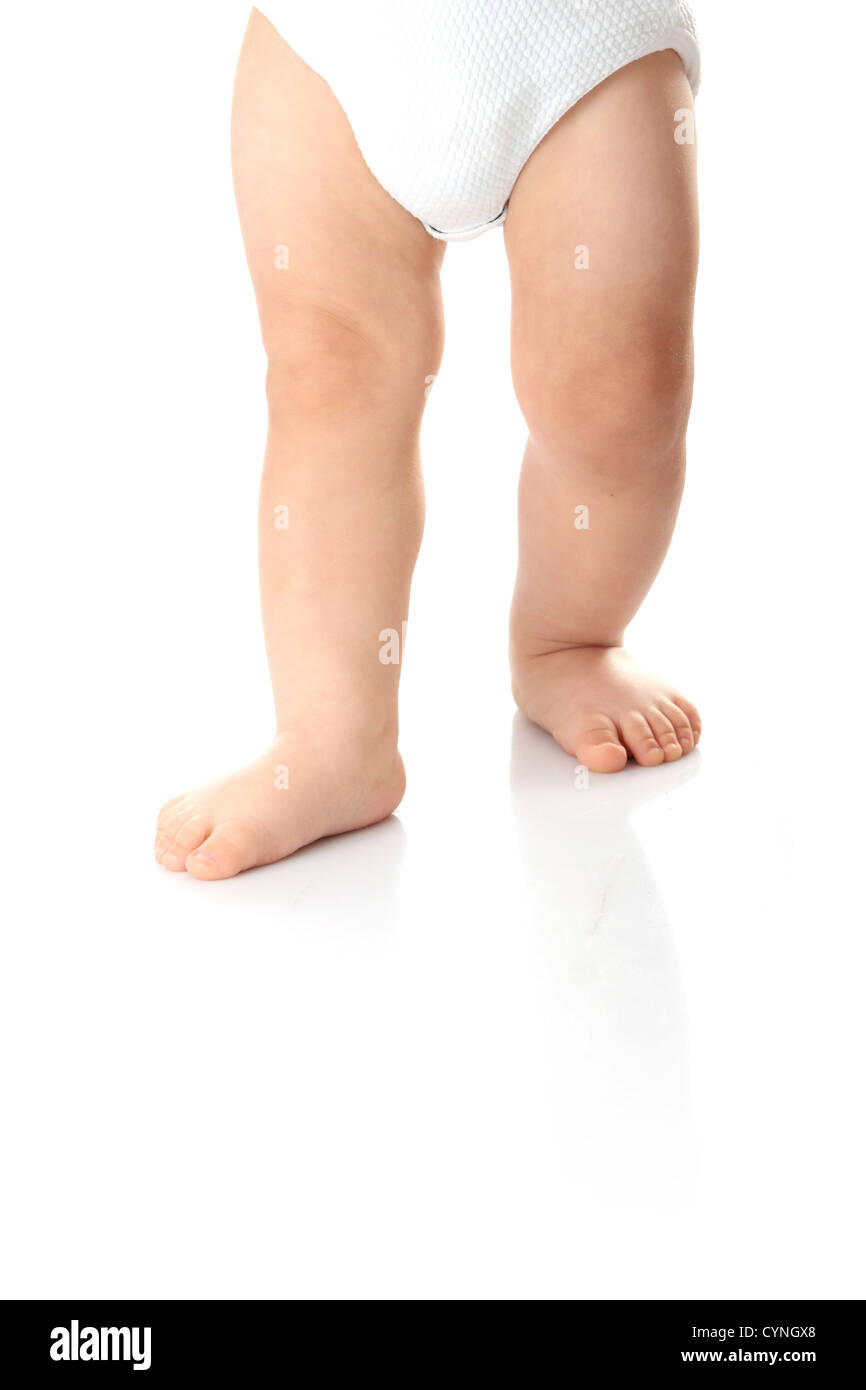 Baby legs isolated Stock Photo - Alamy