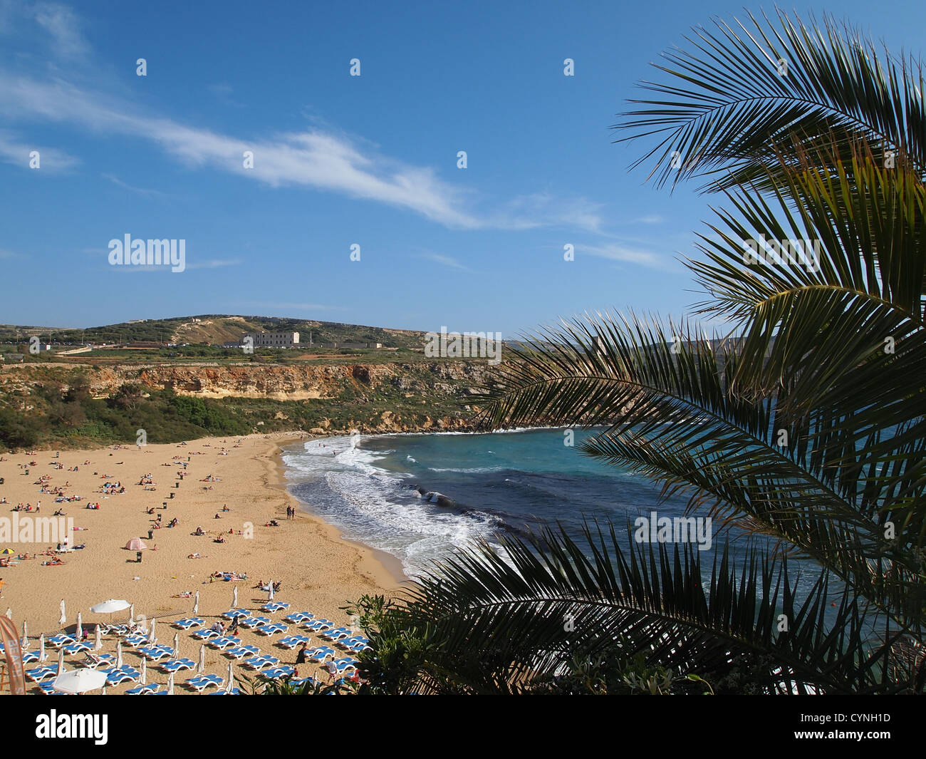 A sandy beach in a bay Stock Photo - Alamy
