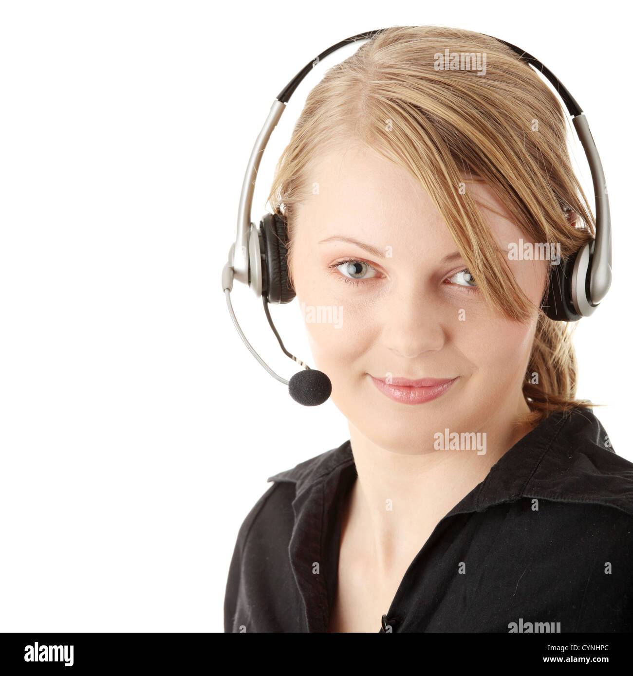 Beautiful customer service operator Stock Photo - Alamy