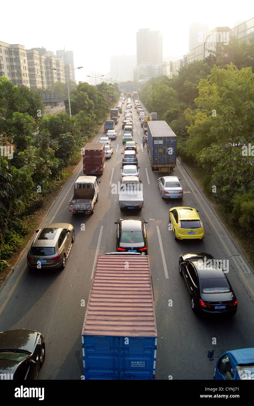 Urban road traffic, in shenzhen, China Stock Photo - Alamy
