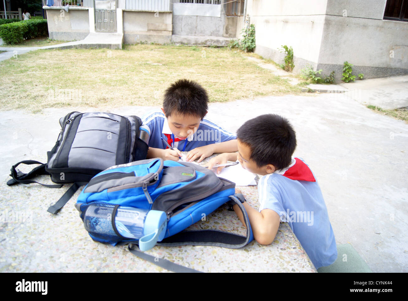 China's primary school students in doing his homework Stock Photo - Alamy
