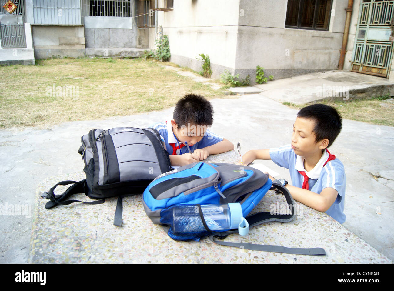 China's primary school students in doing his homework Stock Photo - Alamy