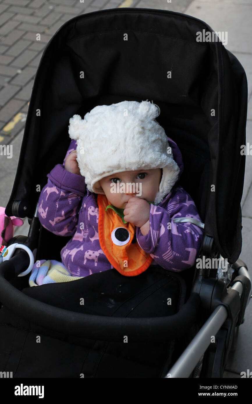 A beautiful little baby girl pictured in her pram in Brighton, East ...