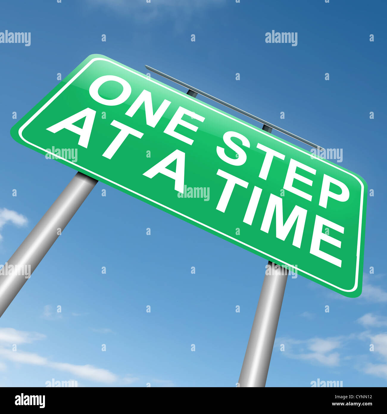 One step at a time Stock Photo - Alamy