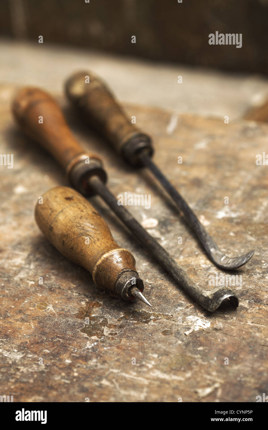 old tools of the carpenter Stock Photo - Alamy