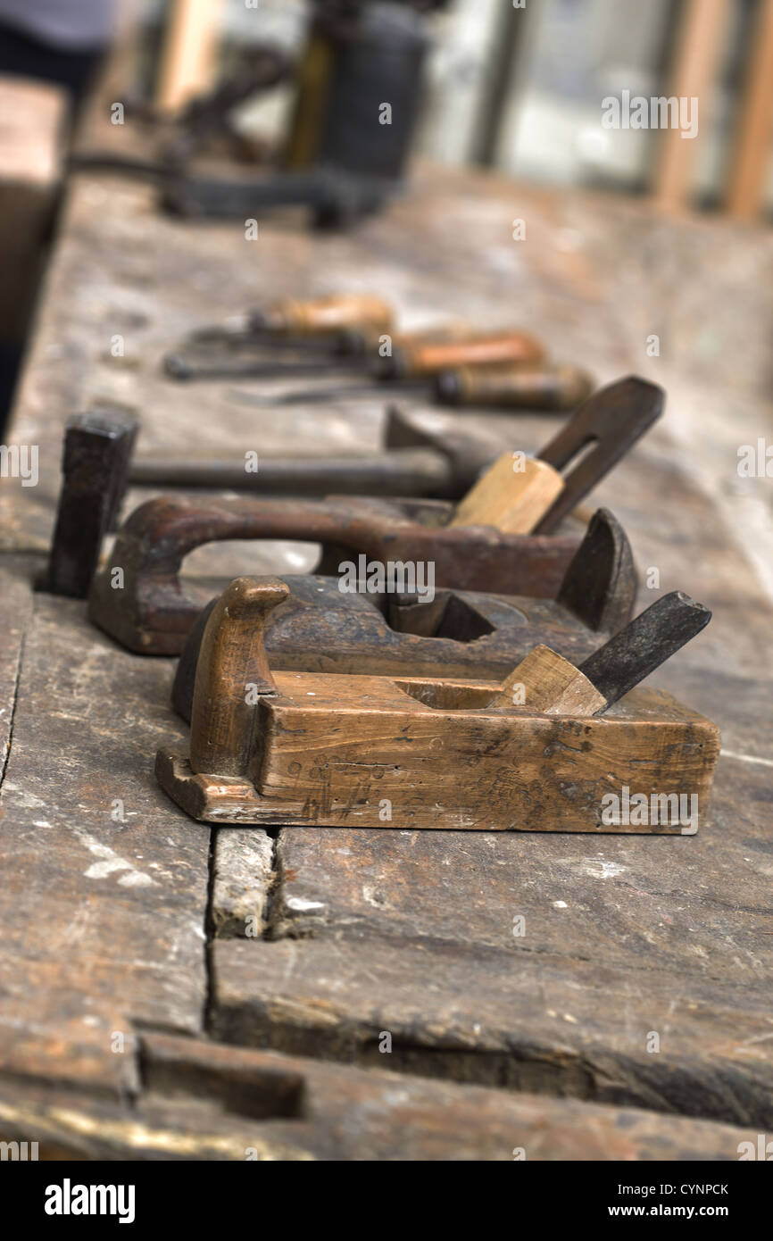 old tools of the carpenter Stock Photo - Alamy