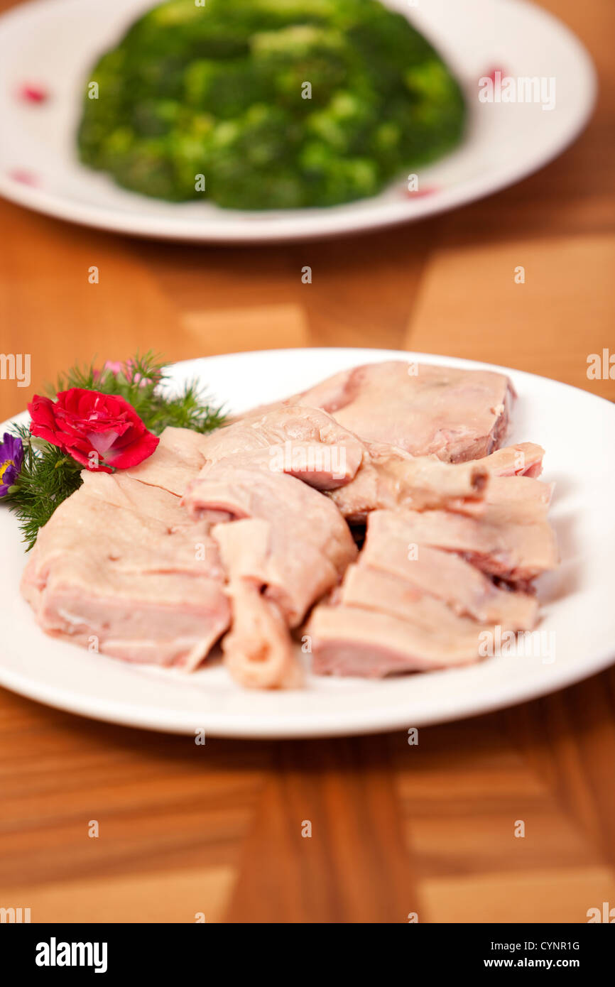 Sliced cold chicken, Chinese dish Stock Photo - Alamy
