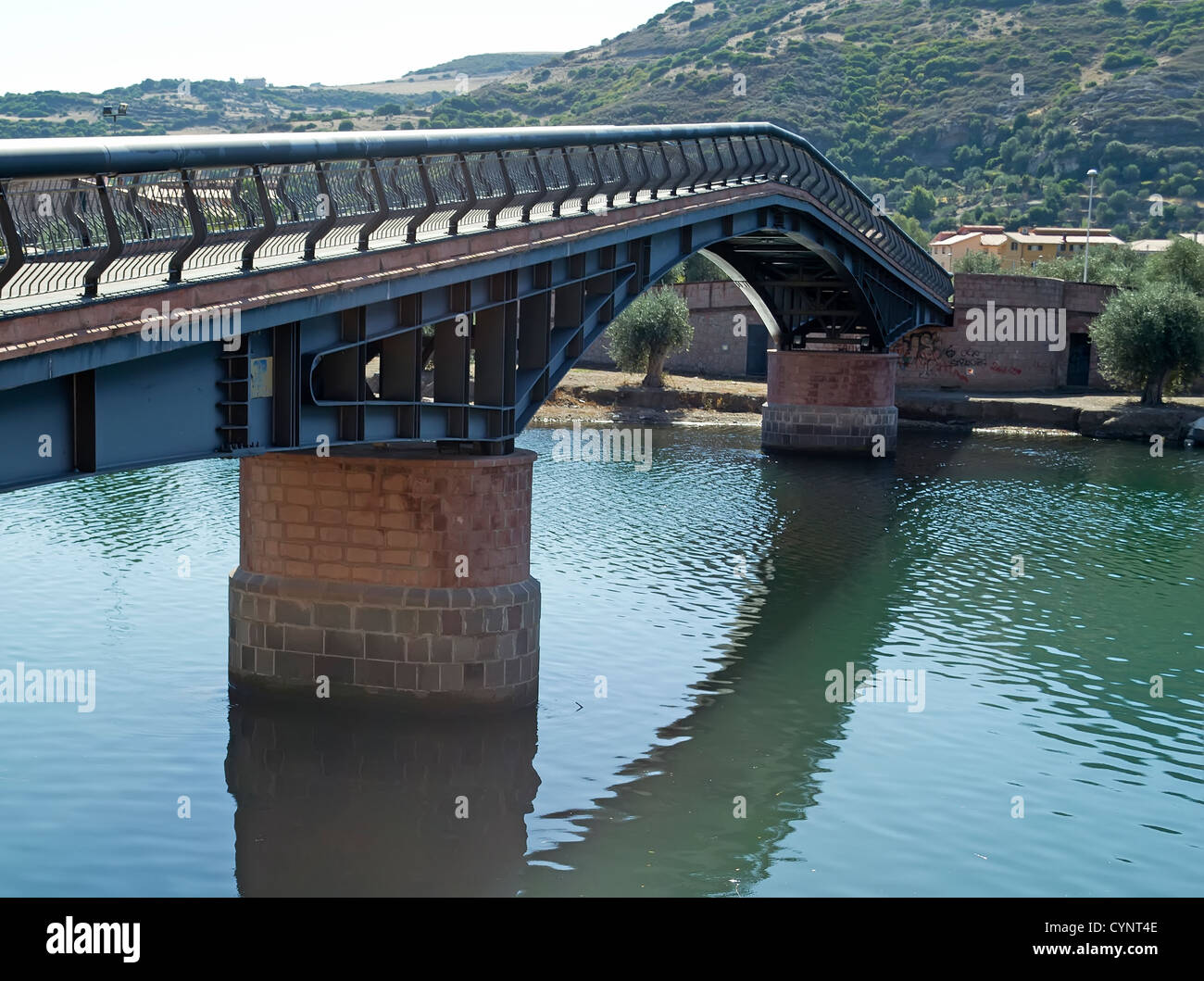 bridge over the Temo river in Bosa, Italy Stock Photo - Alamy