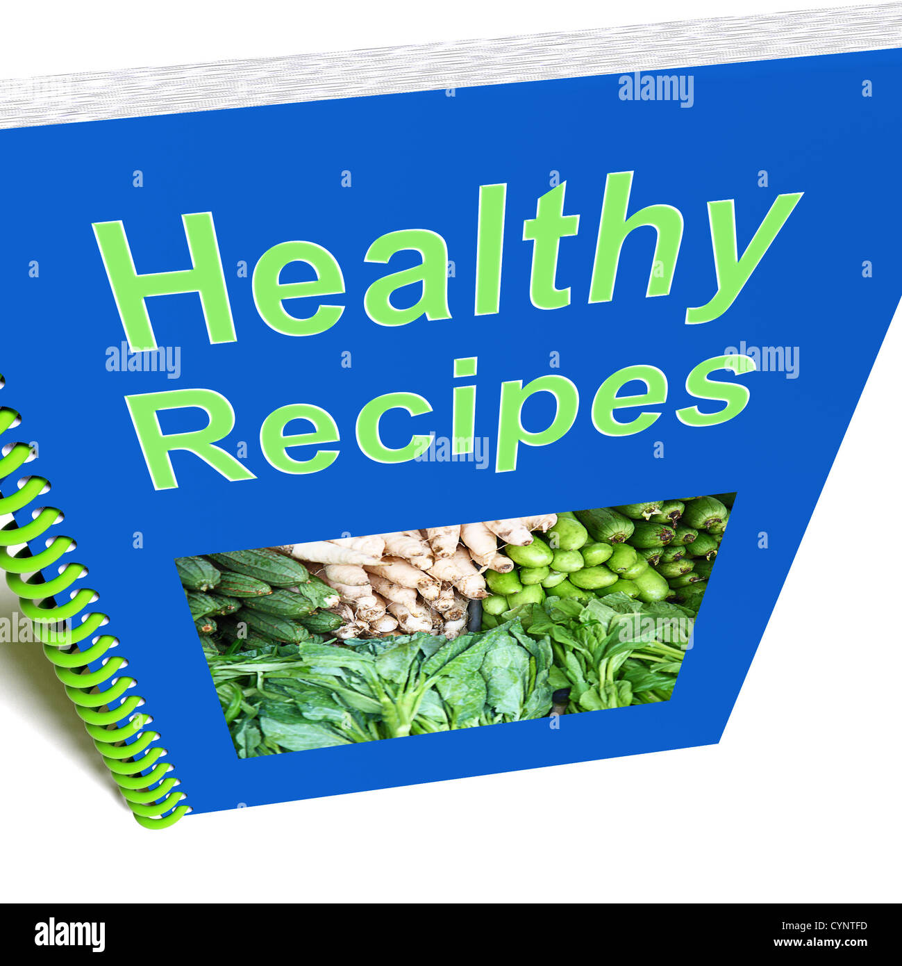 Healthy Recipes Book Showing Preparing Good Food Stock Photo - Alamy