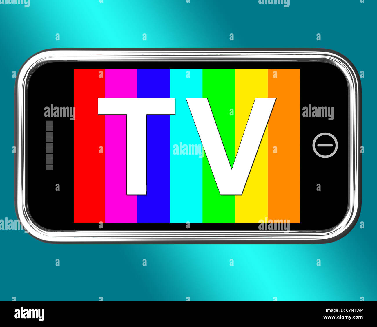 Mobile Color Digital Television On Smartphone Stock Photo - Alamy