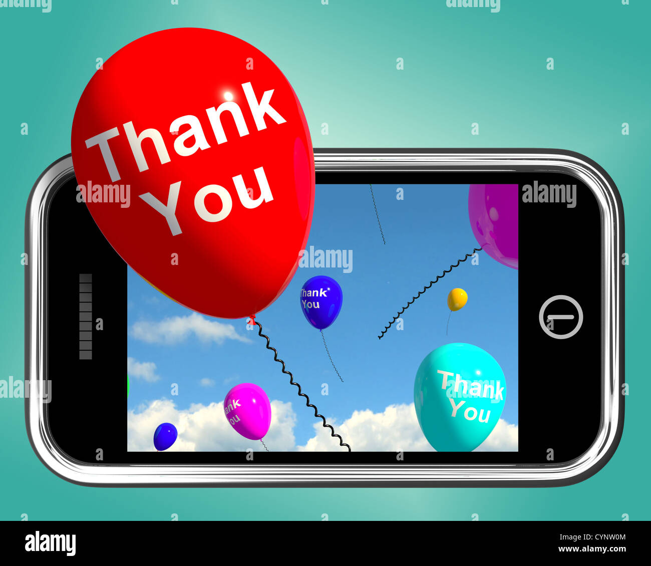 Thanks message on mobile phone hi-res stock photography and images - Alamy