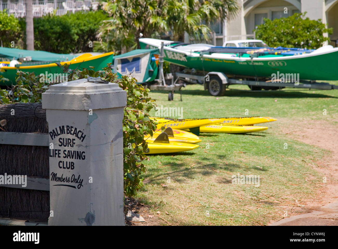 traditional life saving boat at palm beach life saving club,sydney ...