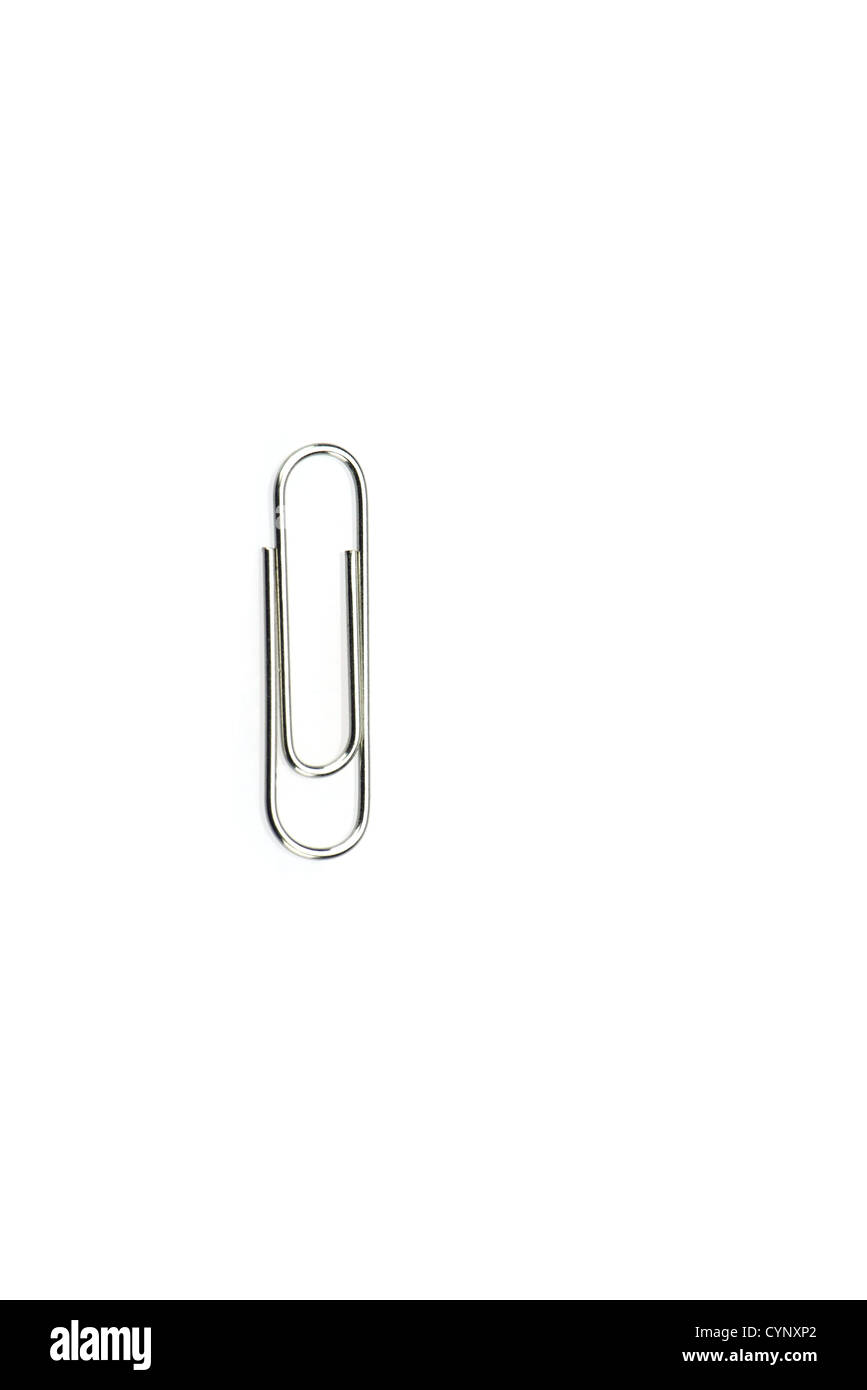 Silver paper clip Cut Out Stock Images & Pictures - Alamy