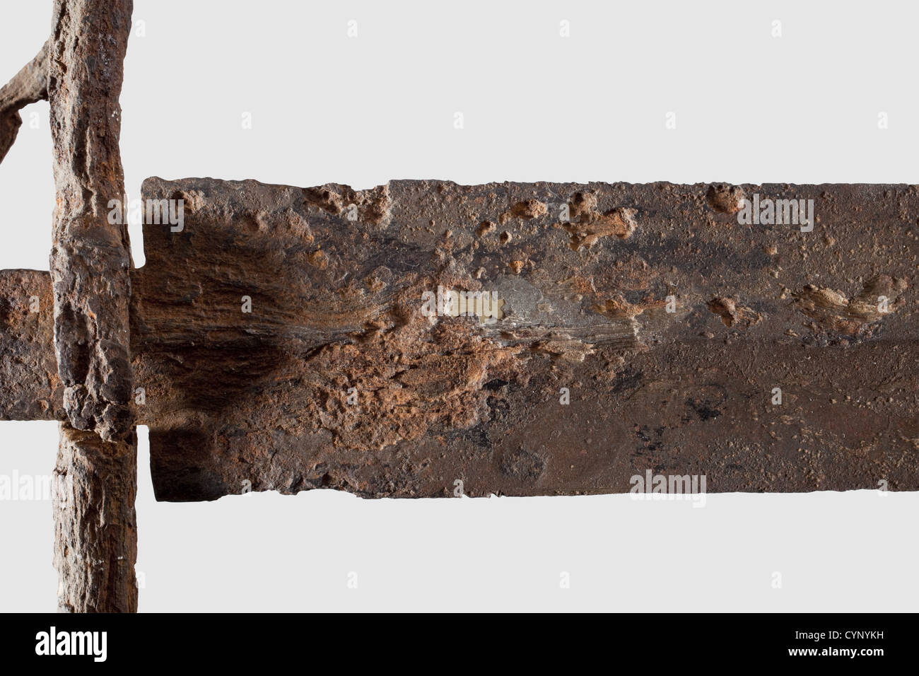 A German knightly sword,circa 1520. Double-edged,ridged blade with a ...