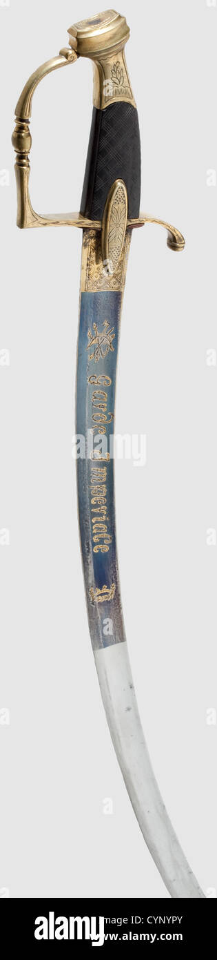 A sabre for officers,of the Imperial Guard. Slightly curved blade with ...