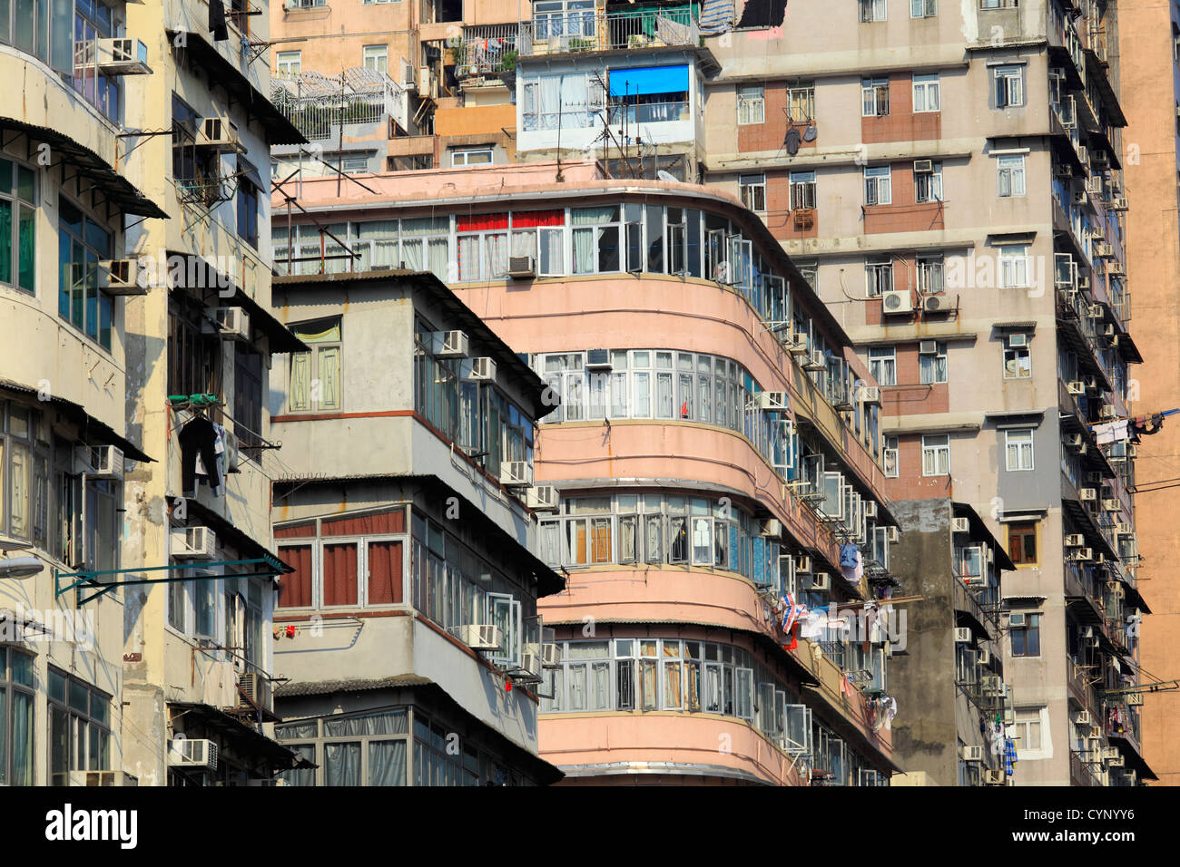 old apartment building in Hong Kong Stock Photo - Alamy