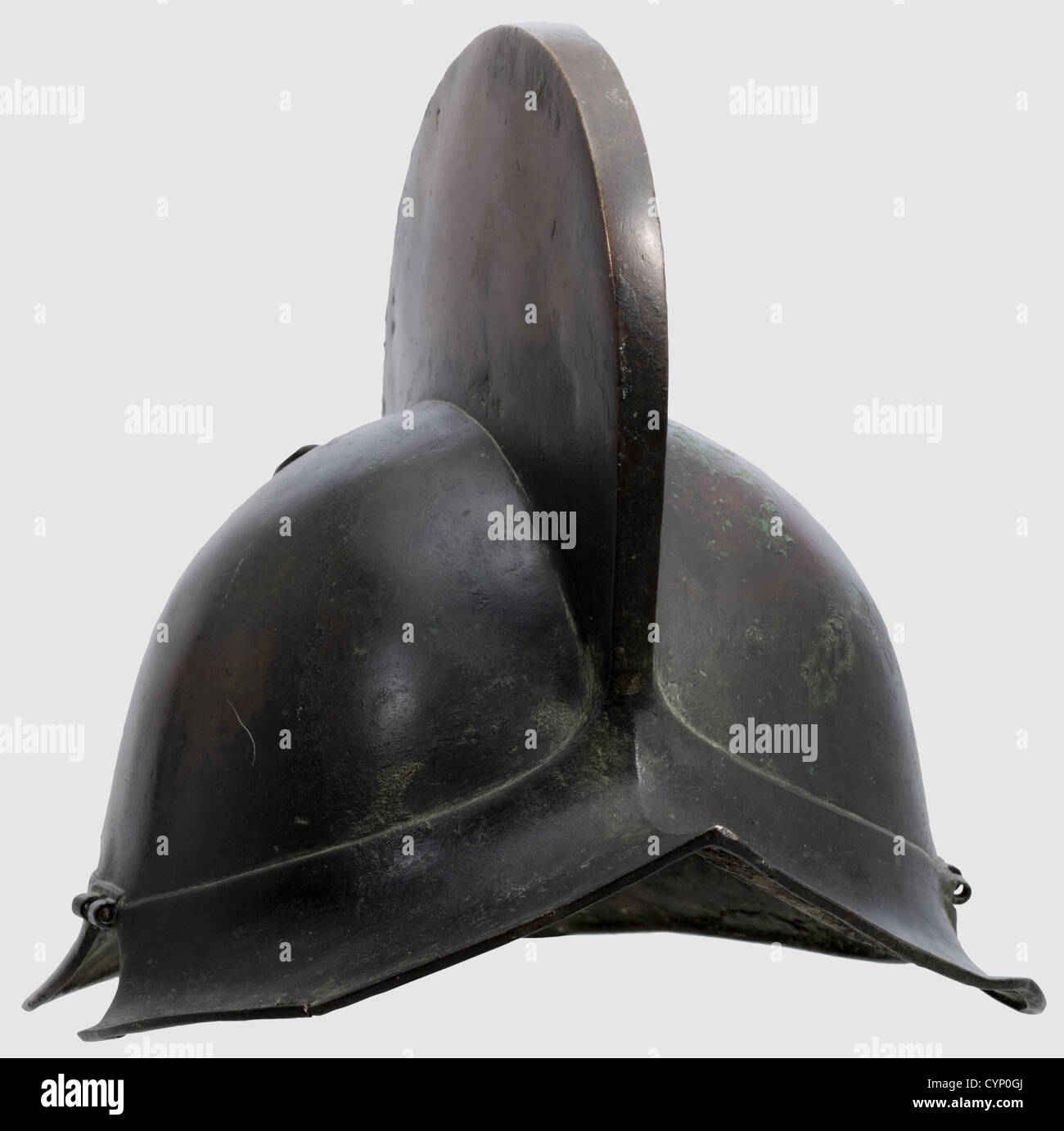 A Philippine Moro helmet,19th century. Helmet made of several soldered ...