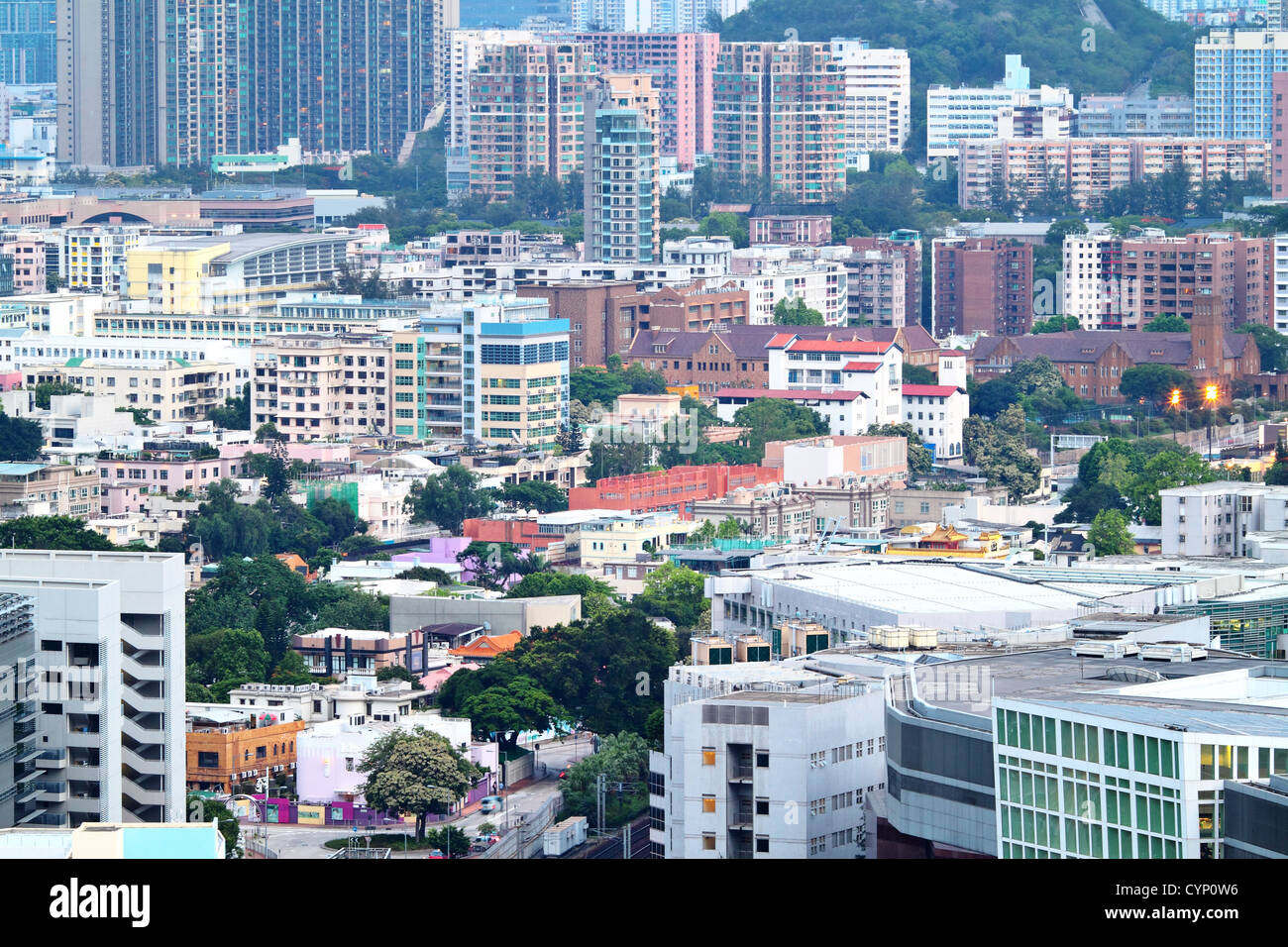 Hong Kong crowded building Stock Photo - Alamy