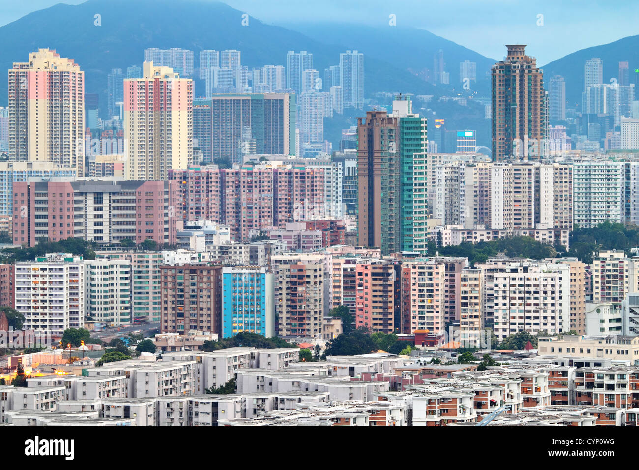 Hong Kong crowded building Stock Photo - Alamy